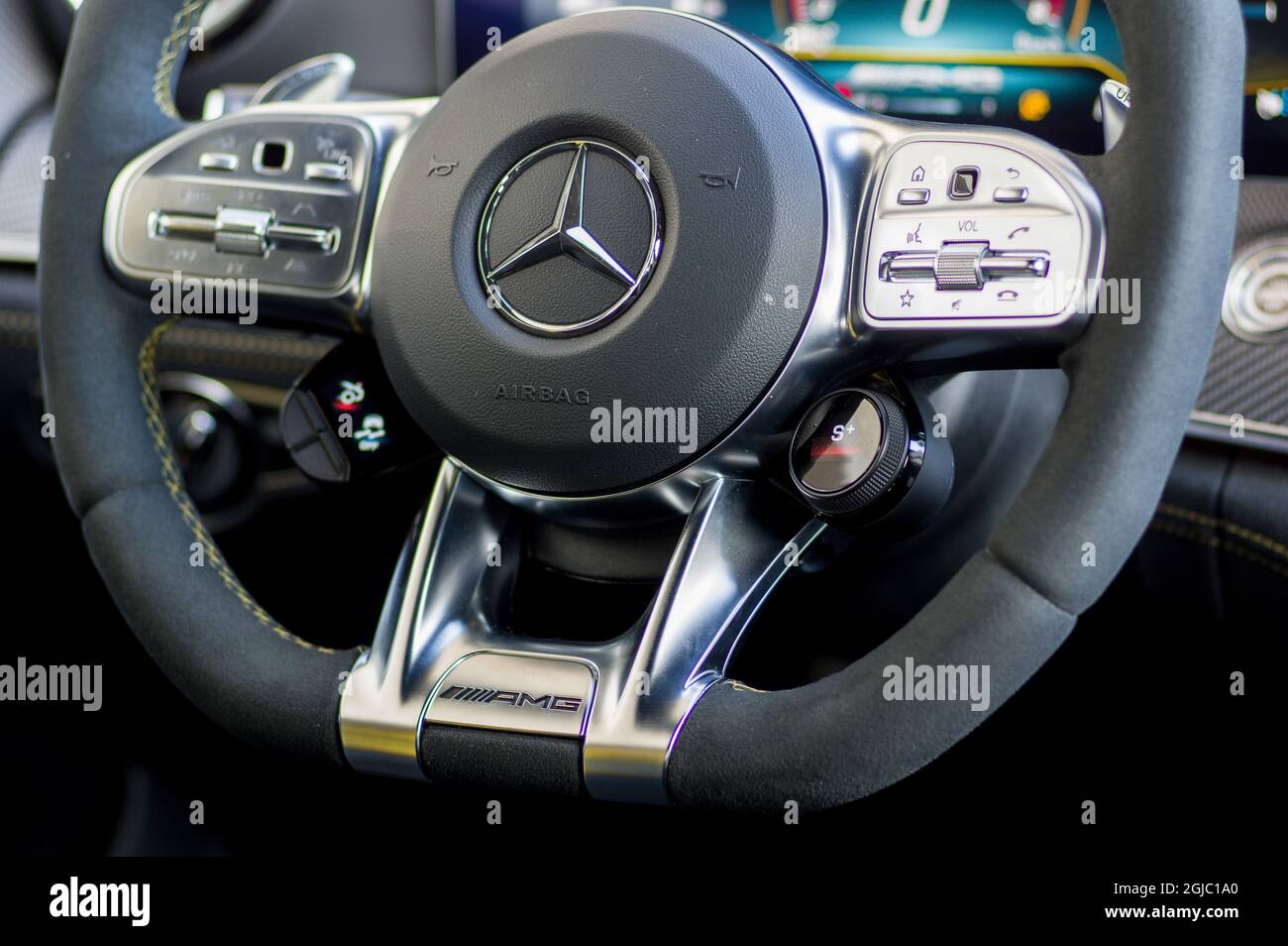 Mercedes-AMG GT 4 door CoupÃ© , car road, street communication, vehicle ...