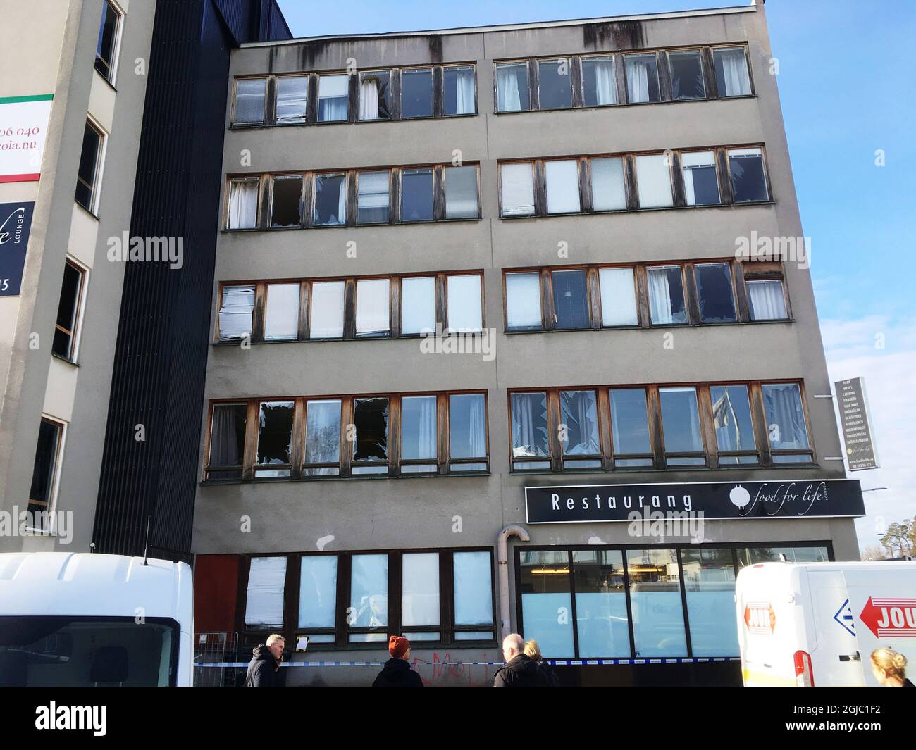 Damages are seen from an explosion eraly morning in Vinstan near ...