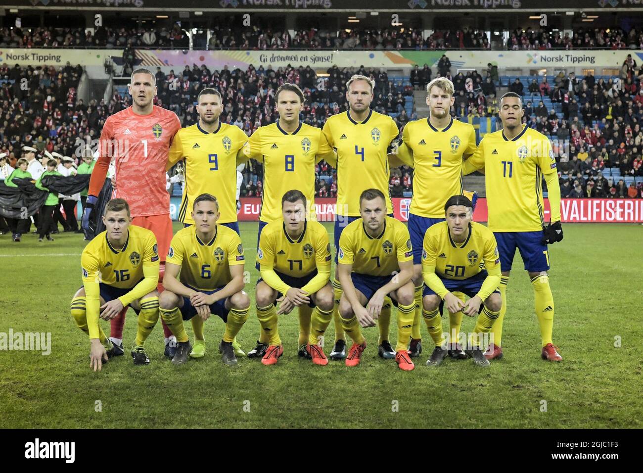 Sweden's national football team before the EC-Qualifier versus Norway ...
