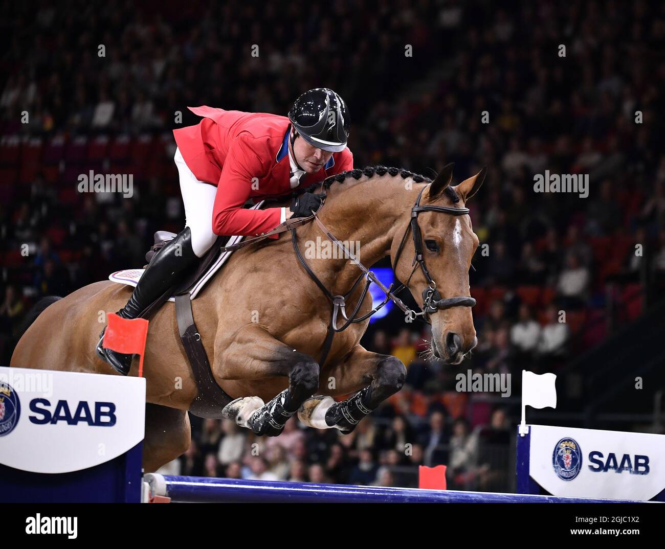 GOTHENBURG 20190405 Devin Ryan of US rides Cooper during FEI World Cup ...