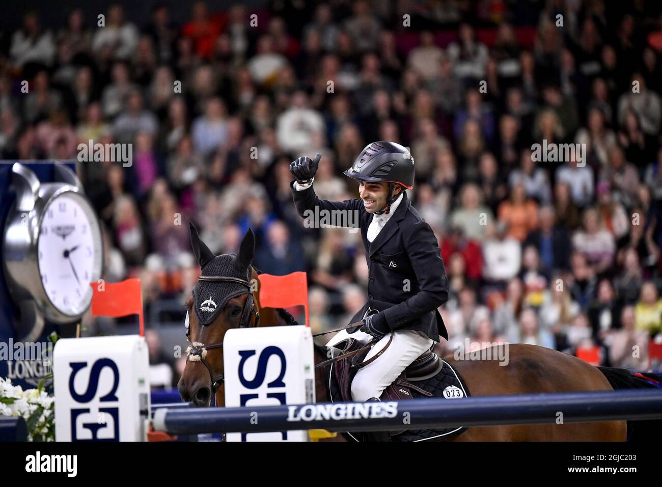 GOTHENBURG 20190407 EgyptÂ´s Abdel Said rides Jumpy van de Hermitage ...