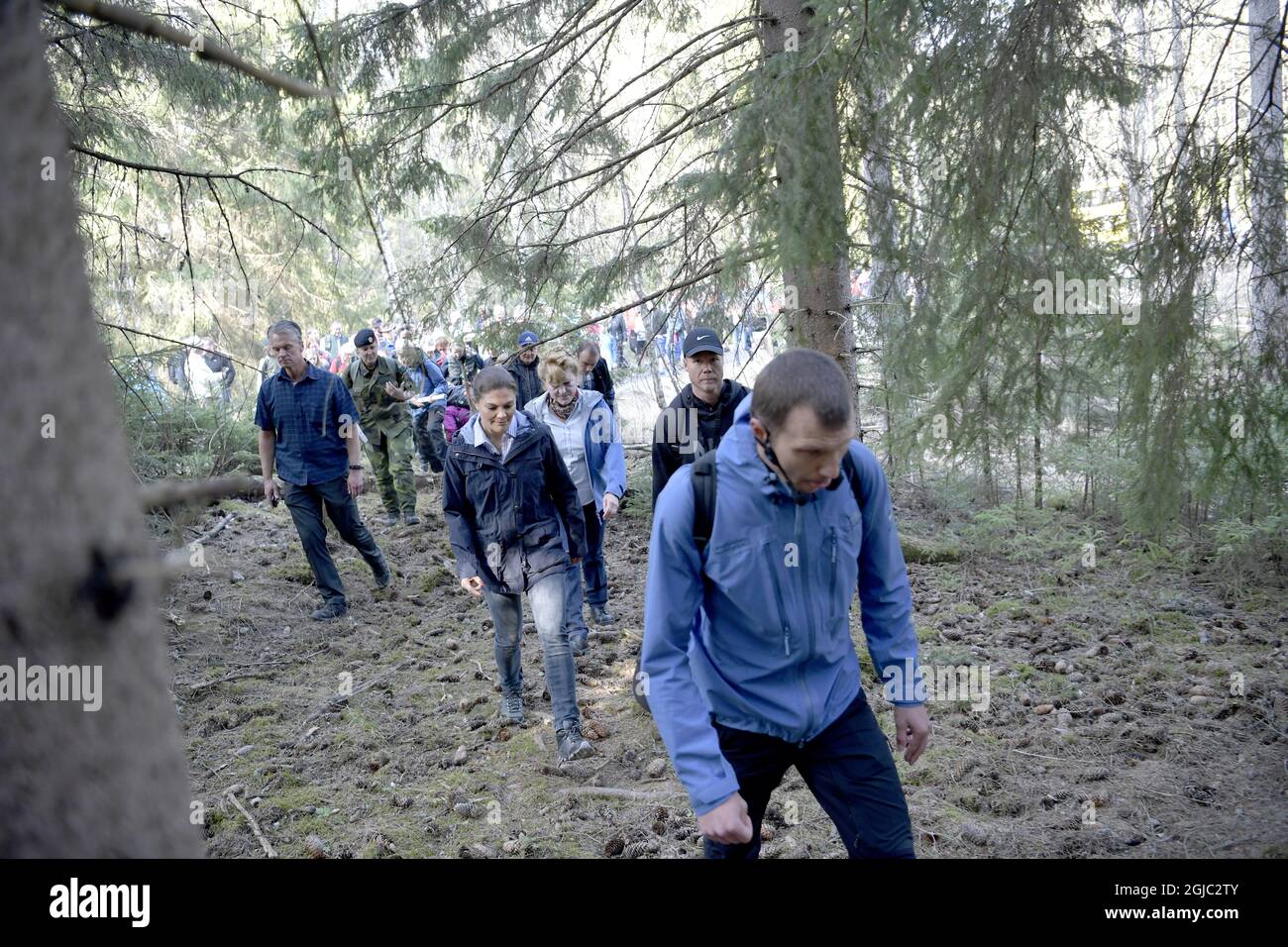 Crown Princess Victoria is seen with County Governor Minoo Akhtarzand ...