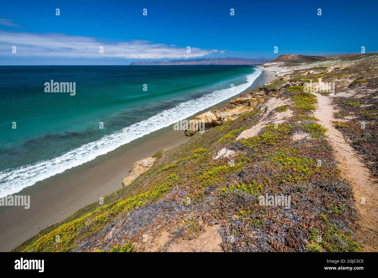 Santa Cruz Island from Skunk Point, Santa Rosa Island, Channel Islands ...