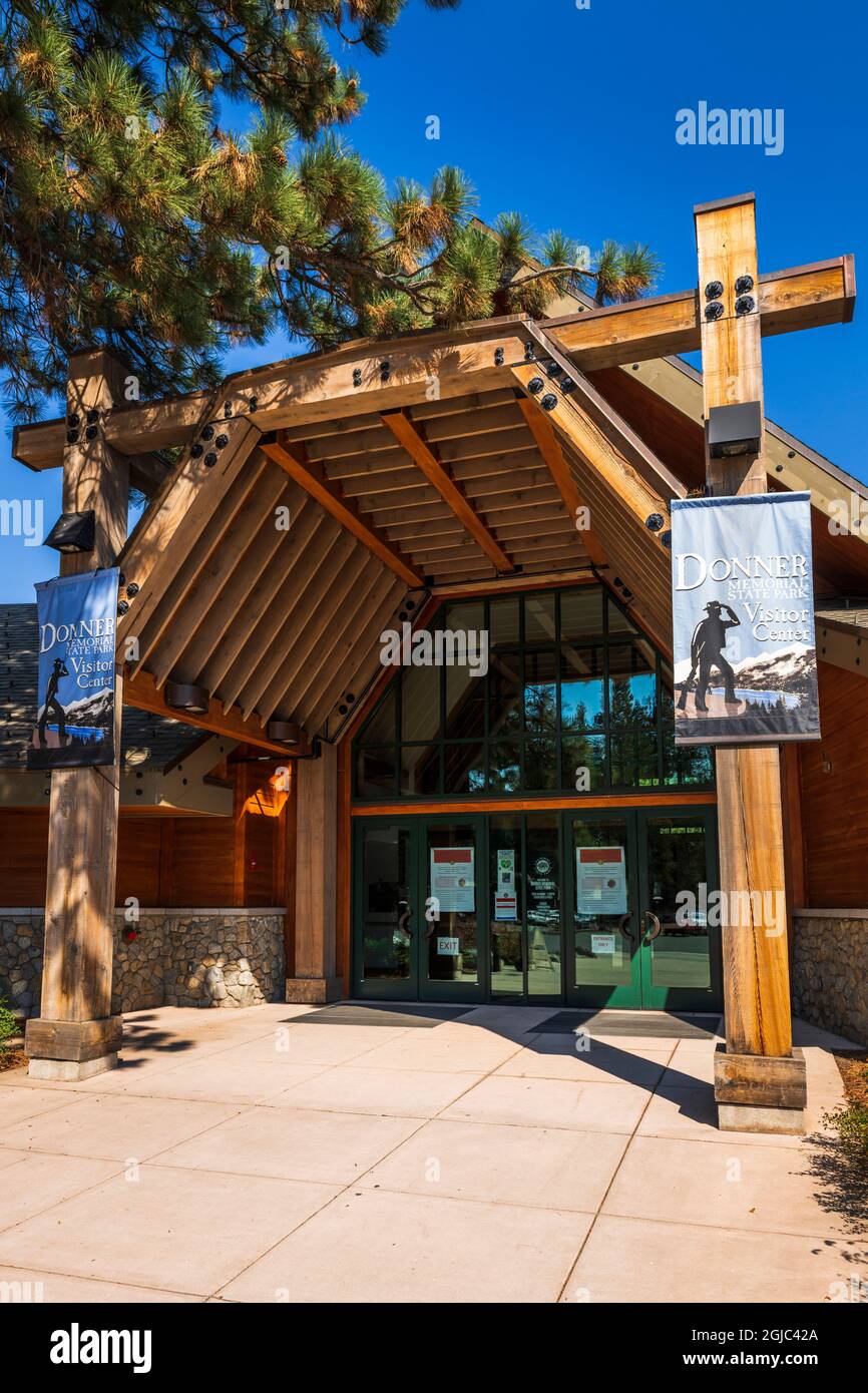 The visitor center at Donner Memorial State Park, Truckee, California ...