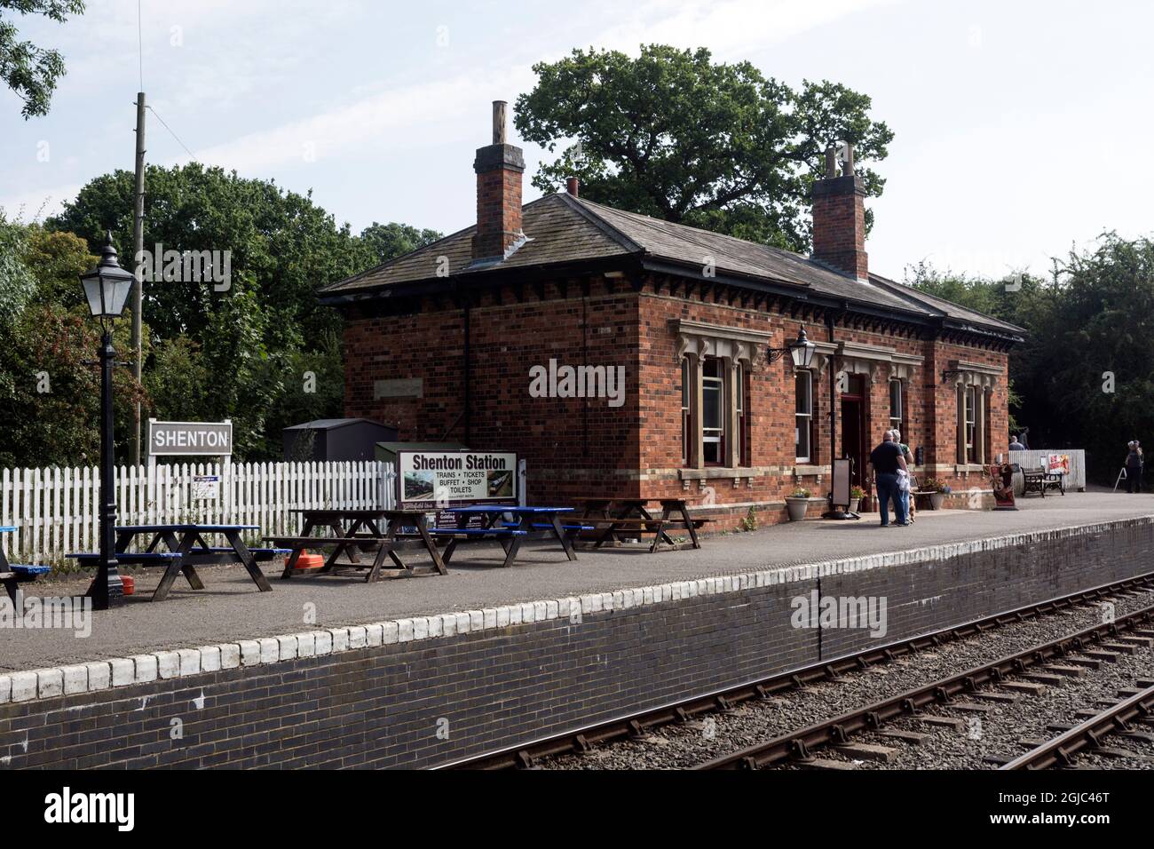 Shenton station on the Battlefield Line, Leicestershire, UK Stock Photo ...