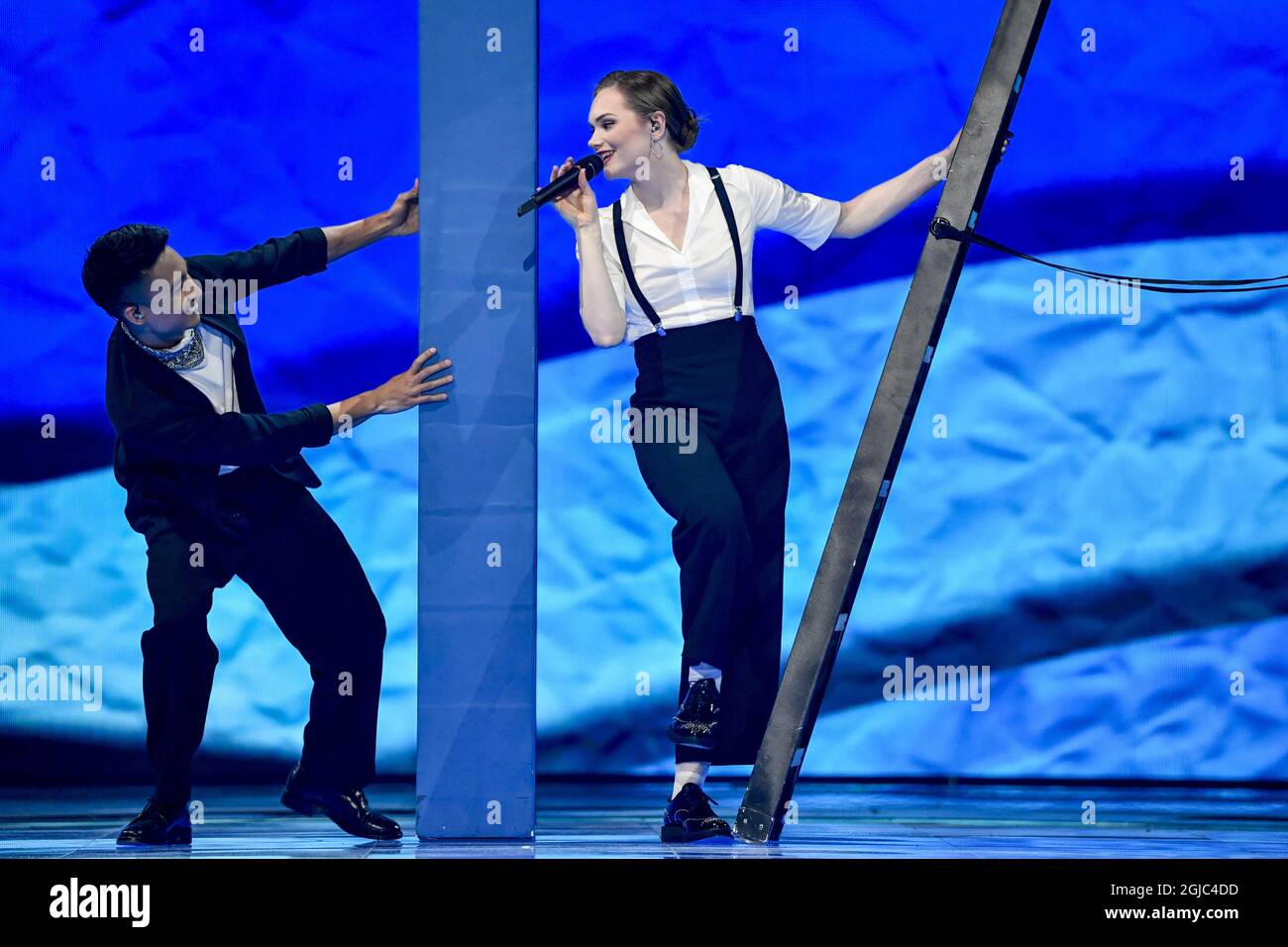 Leonora of Denmark performs during the rehearsal before semi-final 2 in ...
