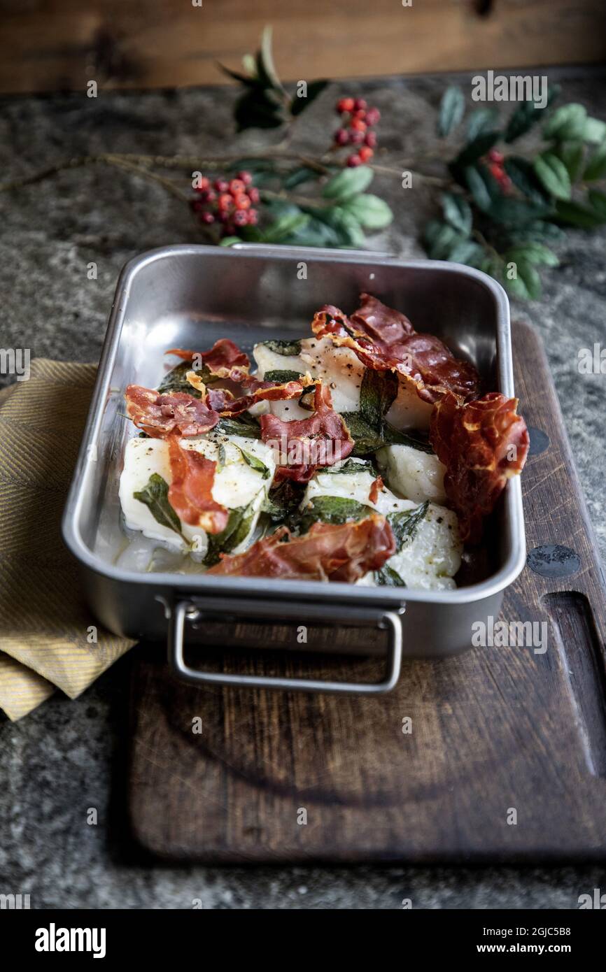 baked cod salvia parma chips Foto: Christine Olsson / TT / kod 10430 ...