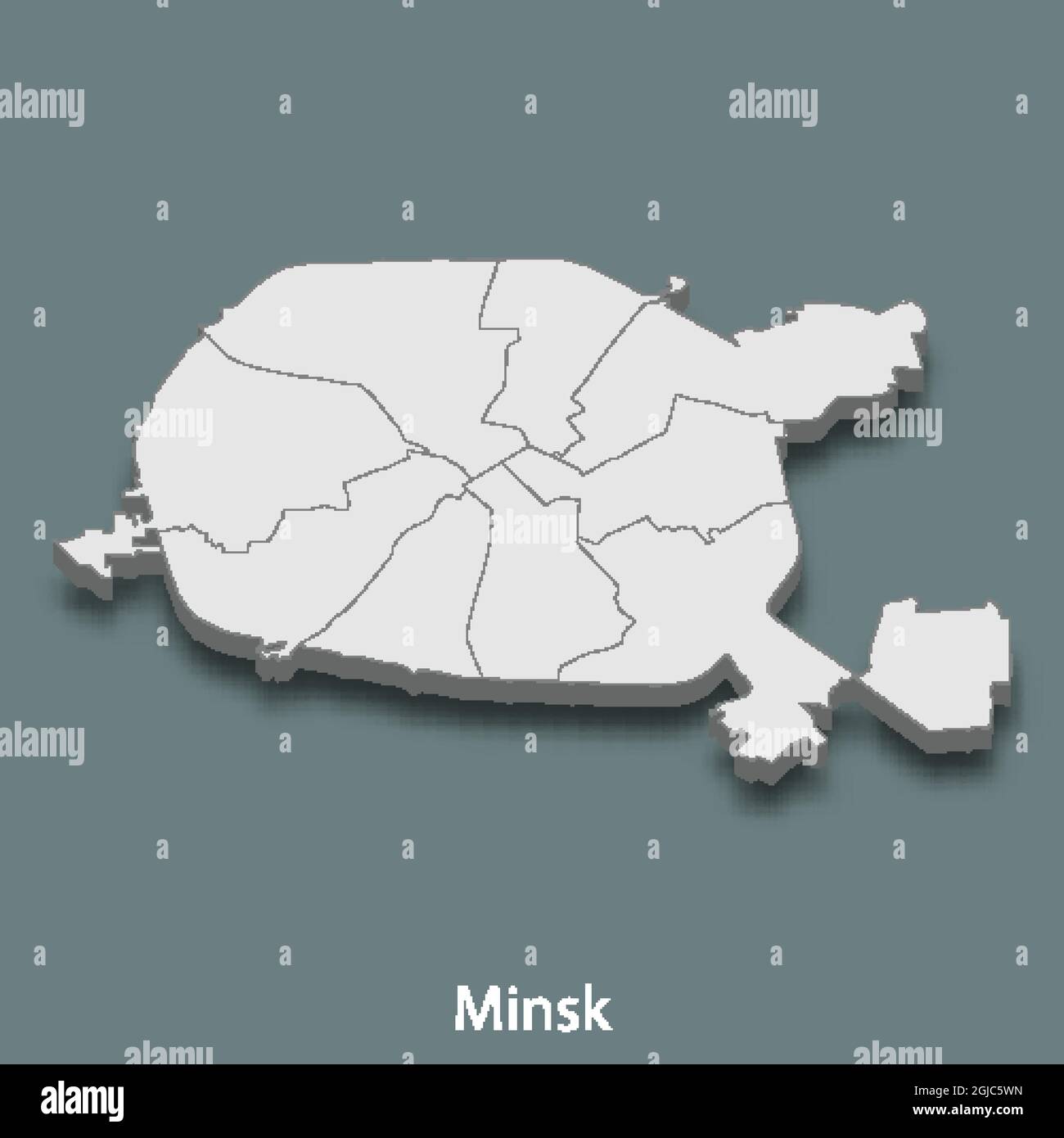 3d map minsk city hi-res stock photography and images - Alamy