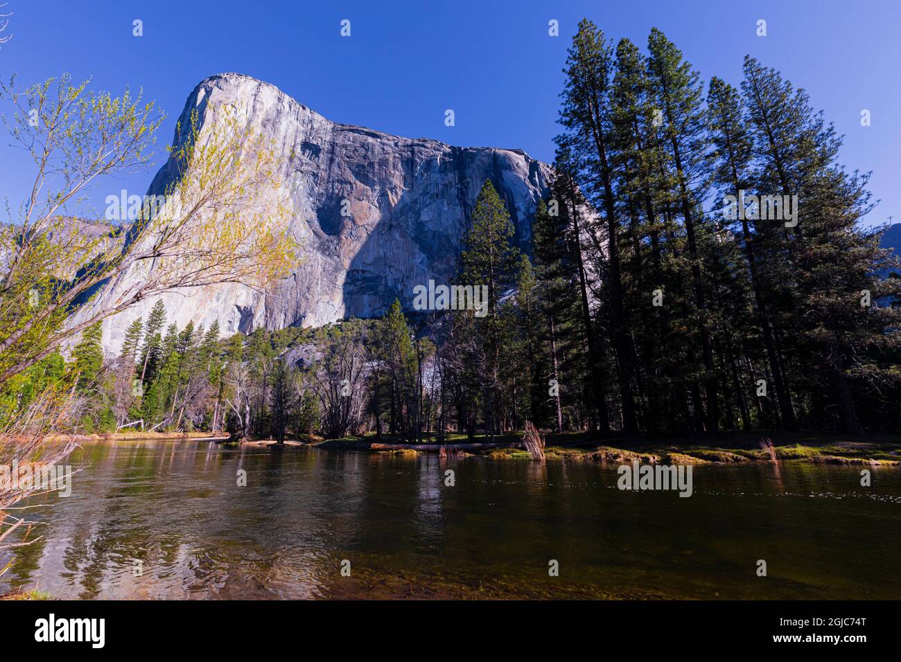 El Capitan seen from Cathedral Beach. Yosemite, Unesco World Heritage ...