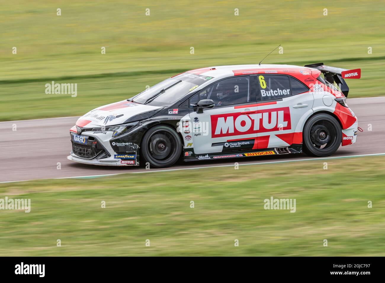 Rory Butcher in a Toyota Corolla GT at the BTCC event at Thruxton in ...