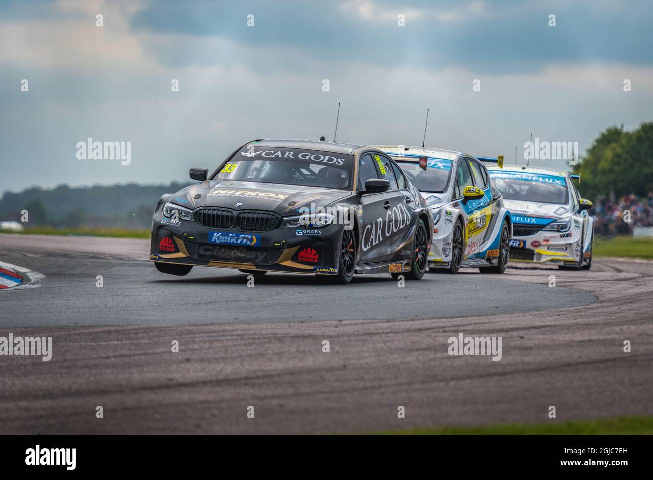 Adam Morgan in BMW 330i M at the BTCC event at Thruxton in August 2021 ...
