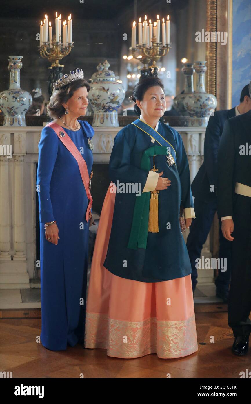 STOCKHOLM 2019-06-14 South Korea's First Lady Kim Jung-sook and Sweden ...
