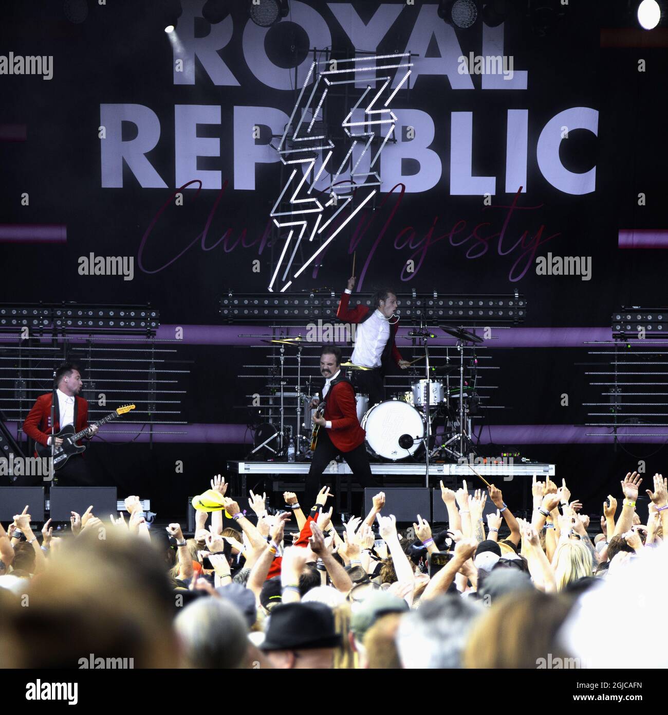 Royal Republic performing live on stage at Sweden Rock Festival 2019-06 ...