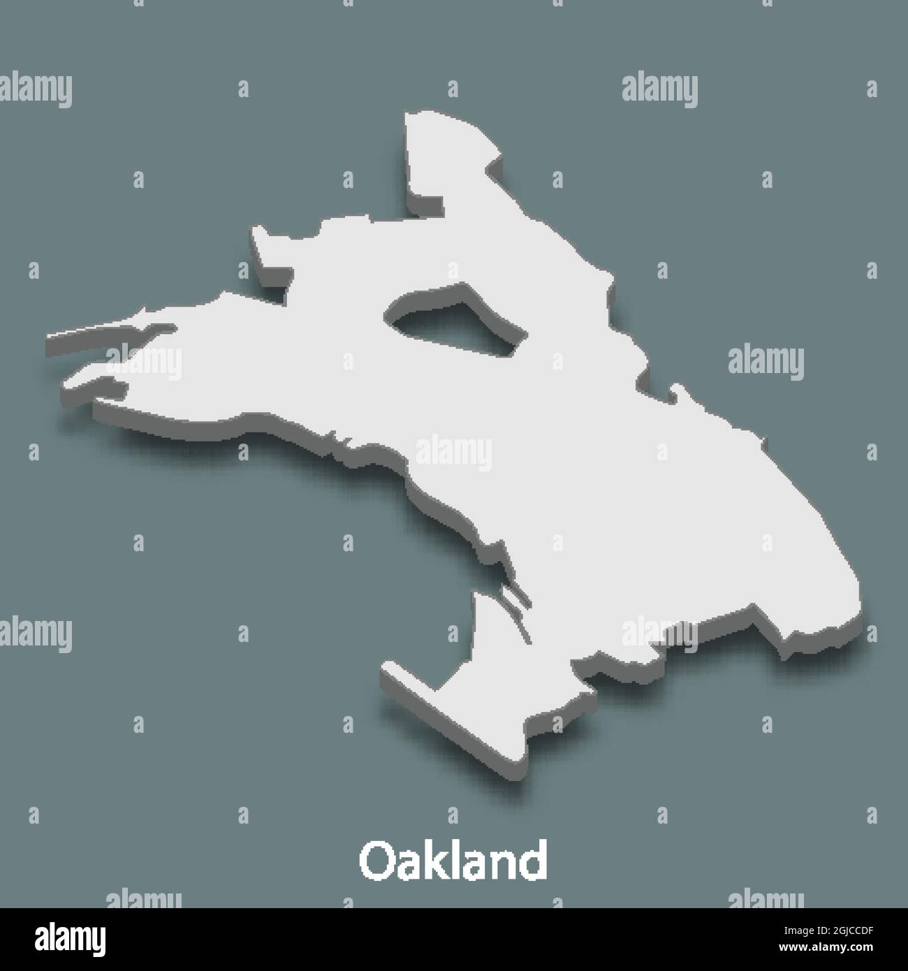 Map of oakland hi-res stock photography and images - Alamy