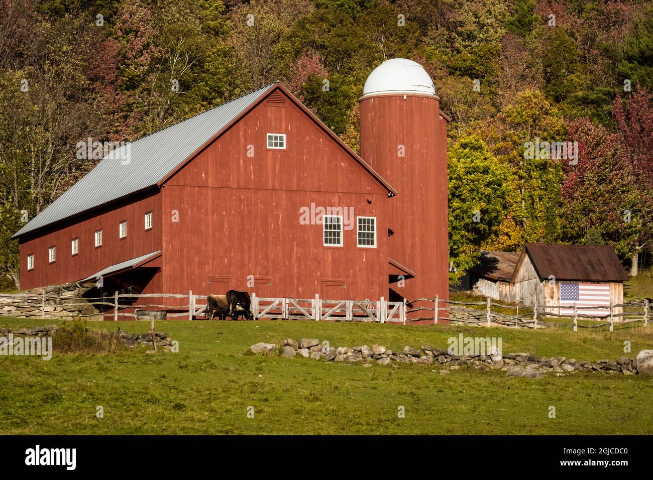 Colorado, ranch, barn and silo Stock Photo - Alamy