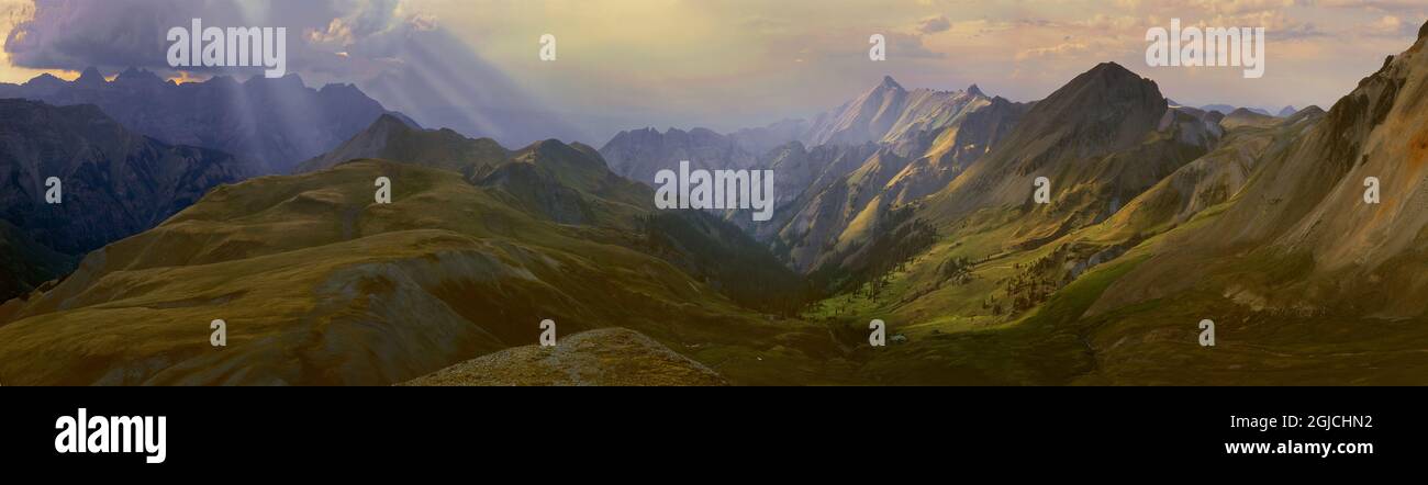 A storm clears high in the Colorado Rocky Mountains on Engineer Pass ...