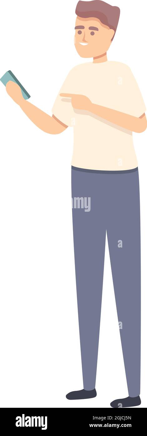 Mobile order icon cartoon vector. Online service. Cellphone menu Stock ...