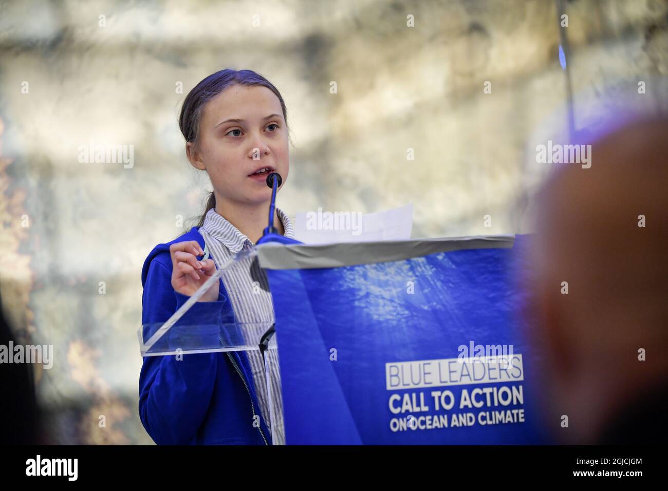 NEW YORK 2019-09-25 Swedish climate activist Greta Thunberg comments on ...