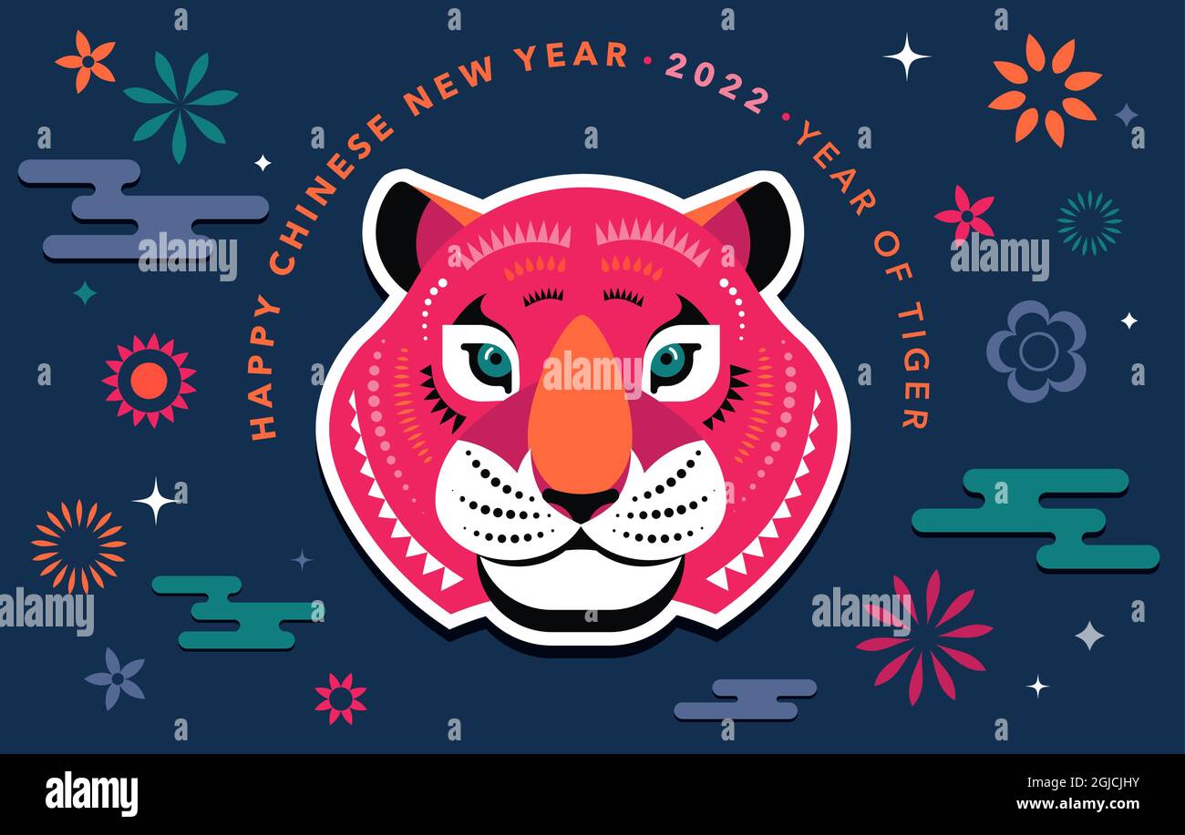 Chinese new year 2022 year of the tiger - Chinese zodiac symbol Stock ...