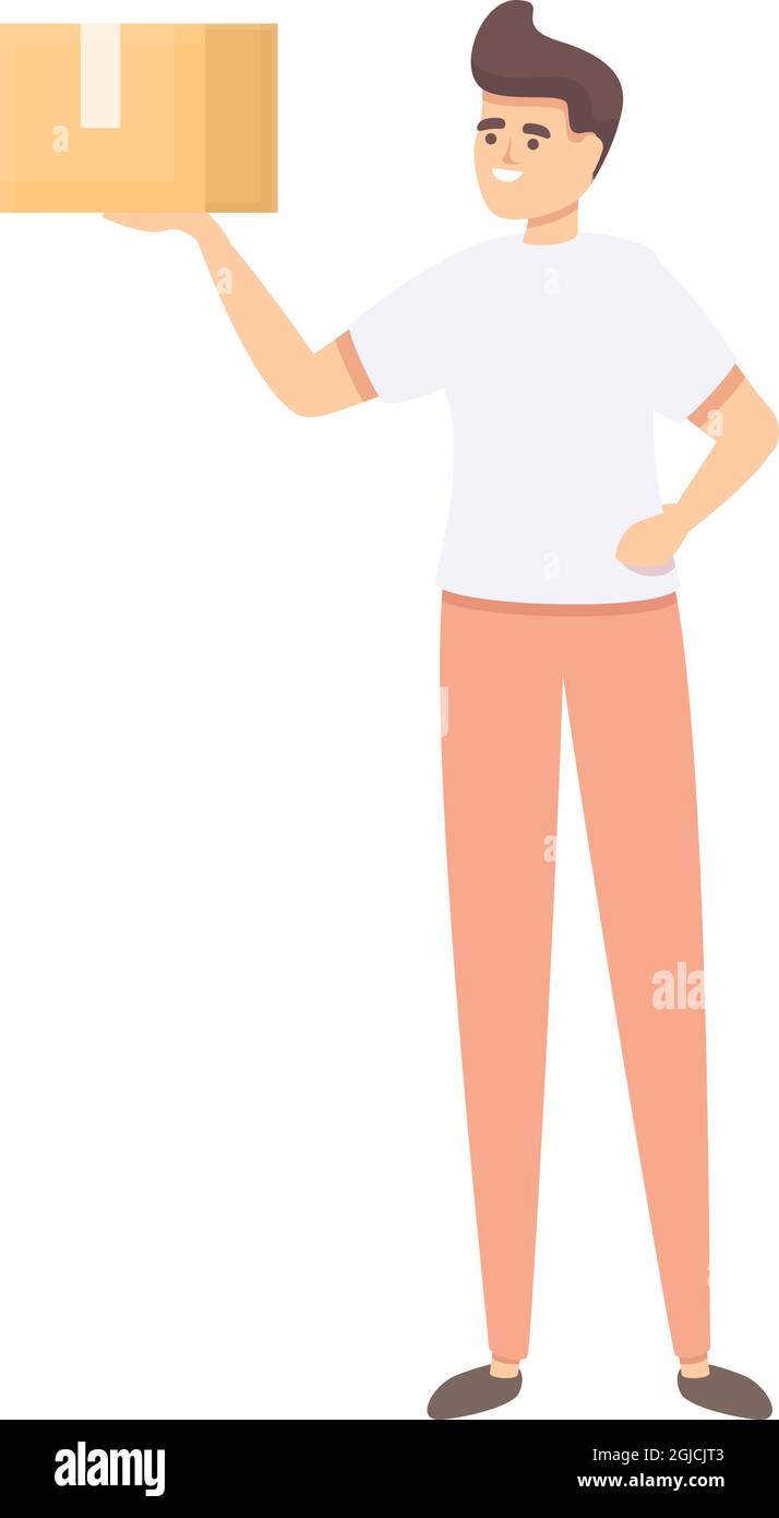 Parcel delivery icon cartoon vector. Order service. Package ...