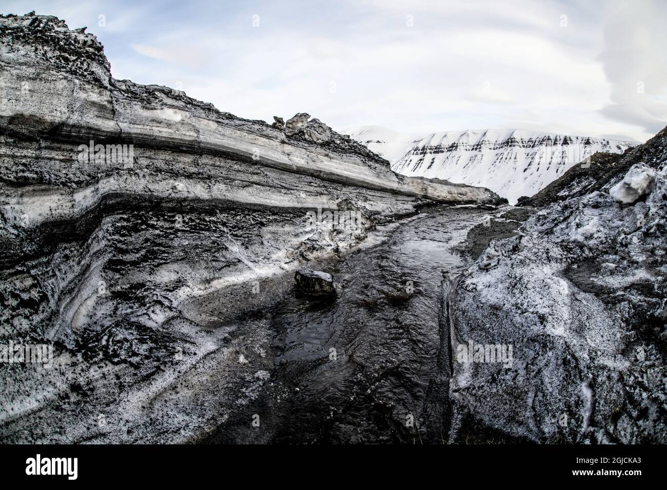 carbon deposits at Mine number 7 Longyearbyen, Svalbard. Norway Foto ...