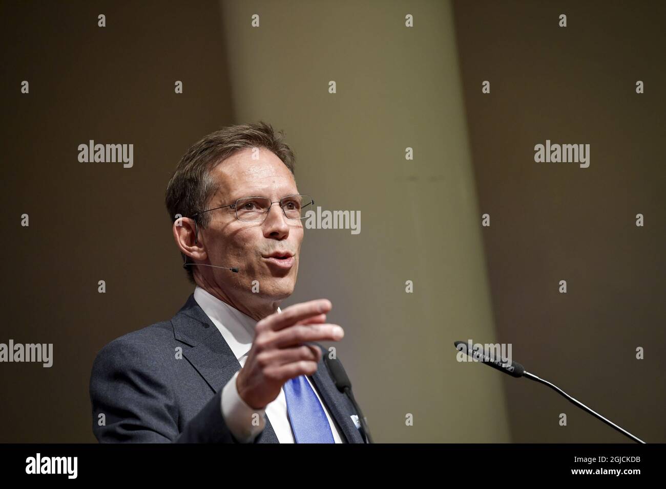 Thomas Perlmann, Secretary-General of the Nobel Committee, presents the ...