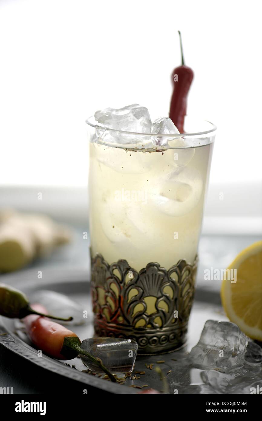 Nimbu pani beverage with chili peppers Foto: Janerik Henriksson / TT ...