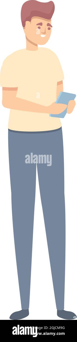 Ordering man icon cartoon vector. People order. Online shop Stock ...