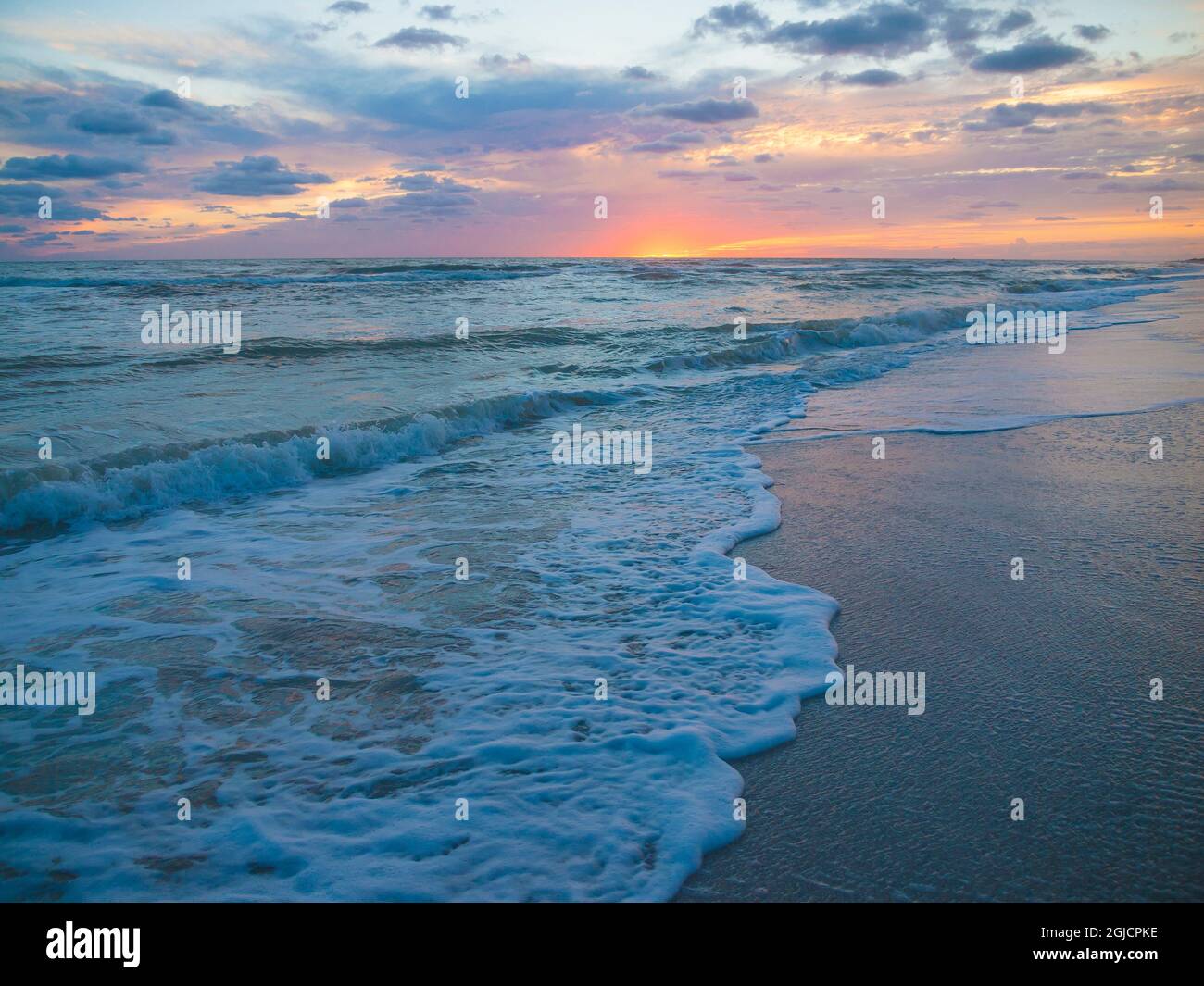 Sunset on Sanibel Island, Florida, USA Stock Photo - Alamy