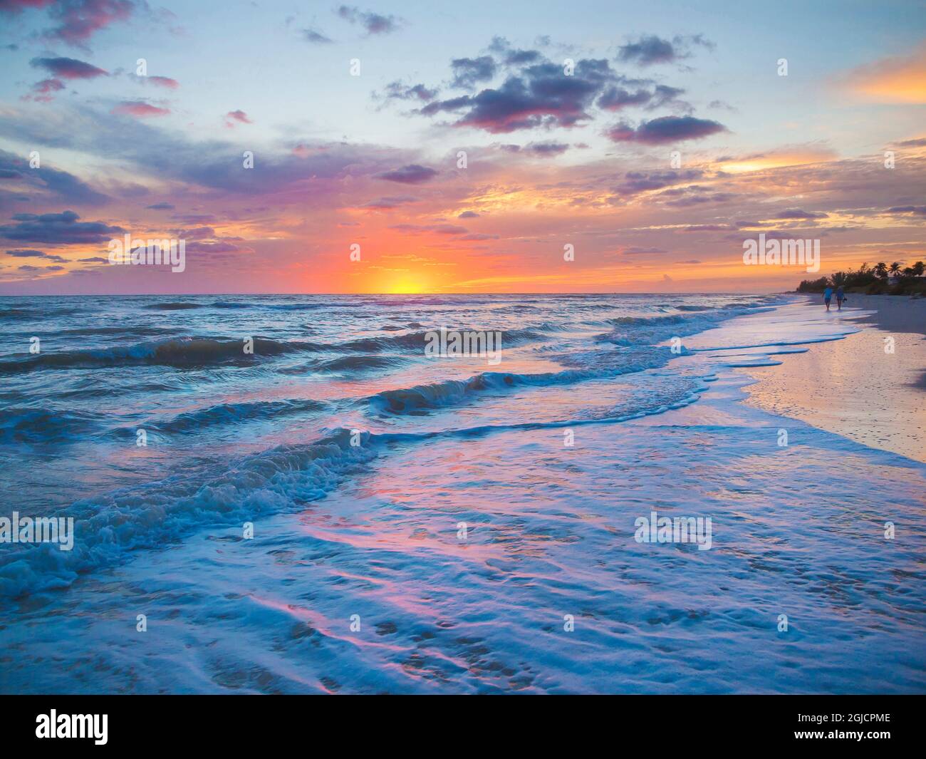 Sunset on Sanibel Island, Florida, USA Stock Photo - Alamy