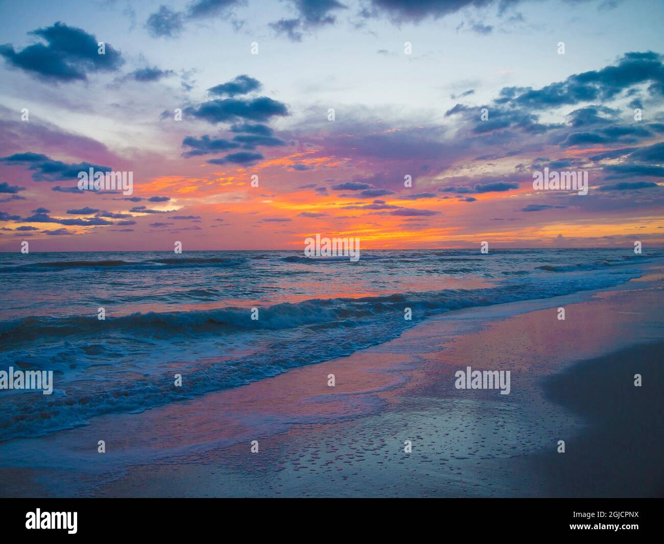 Sunset on Sanibel Island, Florida, USA Stock Photo - Alamy