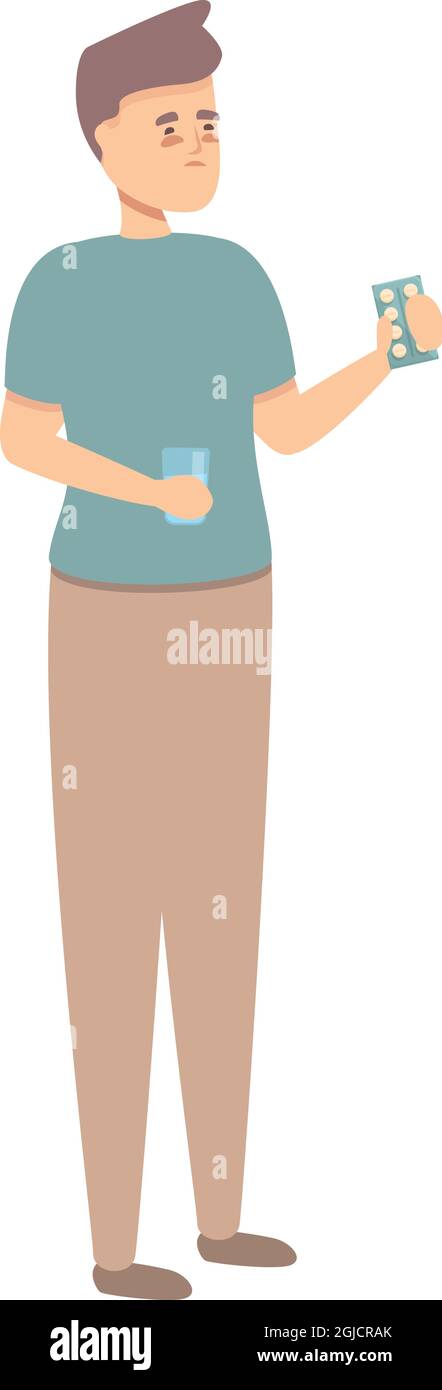 Jet lag sleep icon cartoon vector. Tired man. Insomnia disorder Stock ...