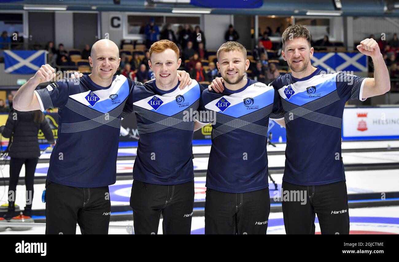 Scotland's team (L-R) Michael Goodfellow, Duncan Menzies, Kyle Waddell ...