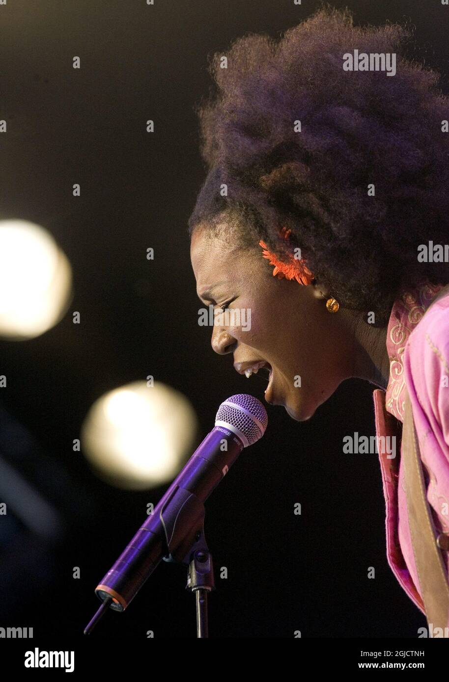 American jazz singer India Arie performs at the 23rd annual Stockholm ...