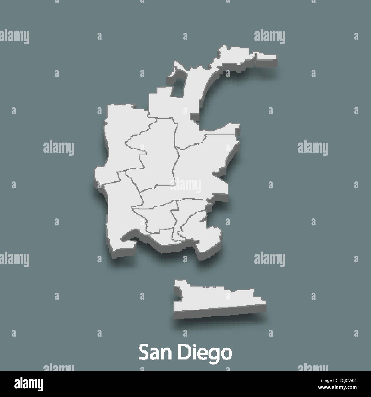 San diego county map Stock Vector Images - Alamy