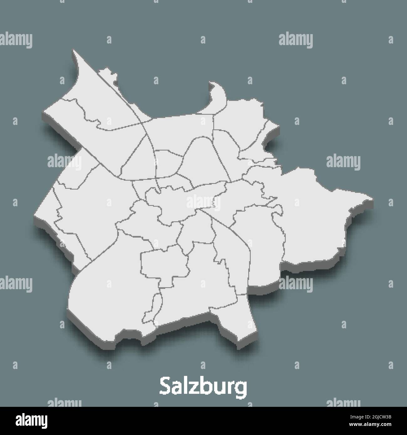 Salzburg city map hi-res stock photography and images - Alamy