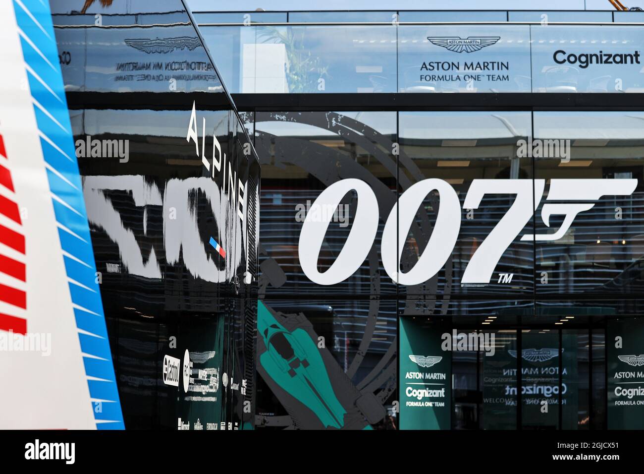 Alpine f1 team truck in paddock hi-res stock photography and images - Alamy