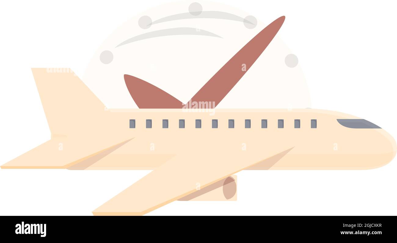 Plane jet lag icon cartoon vector. Flight sleep. Travel time Stock ...