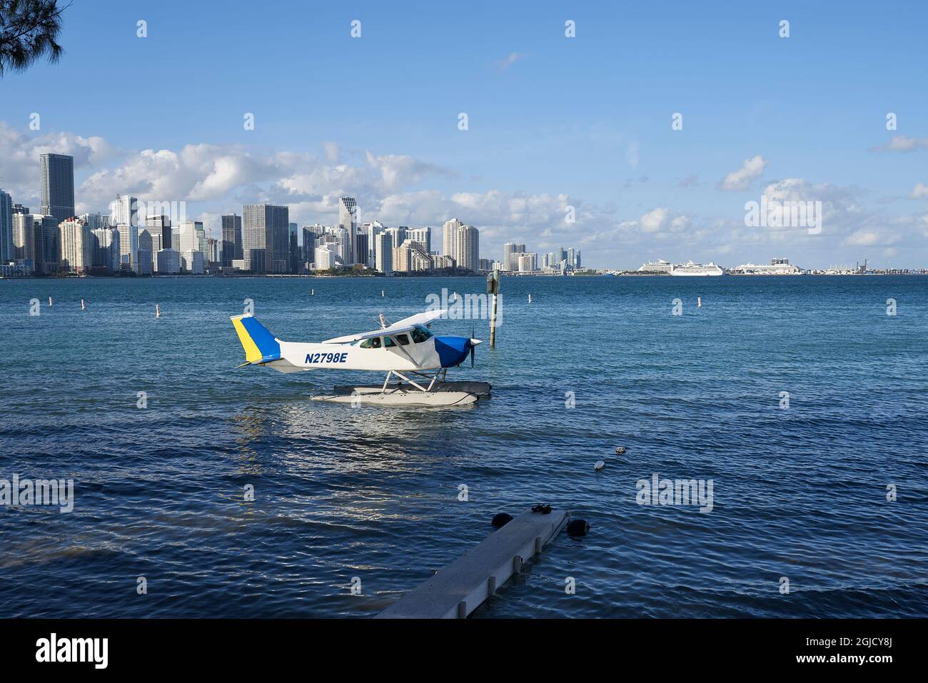 USA, Florida, Miami, Miami seaplane tour at the landing site adjacent ...
