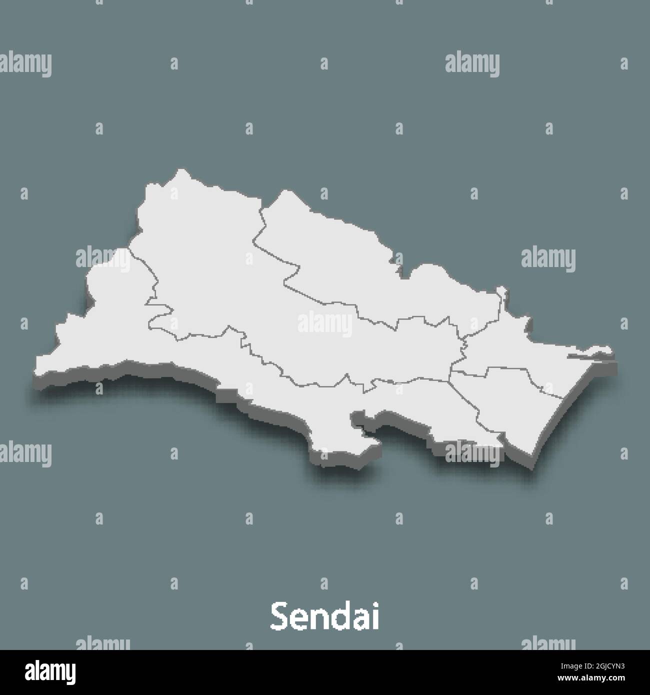 Map of sendai Stock Vector Images - Alamy