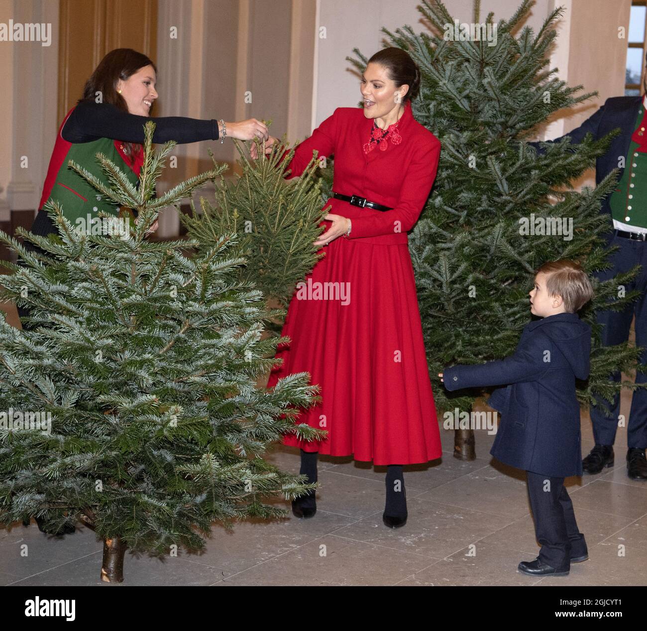 Crown Princess Victoria, Prince Oscar and Prince Daniel arrives for the ...