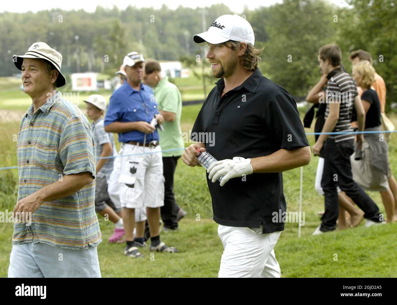 American actor Bill Murray (left) and Swedish ice hockey player Peter ...