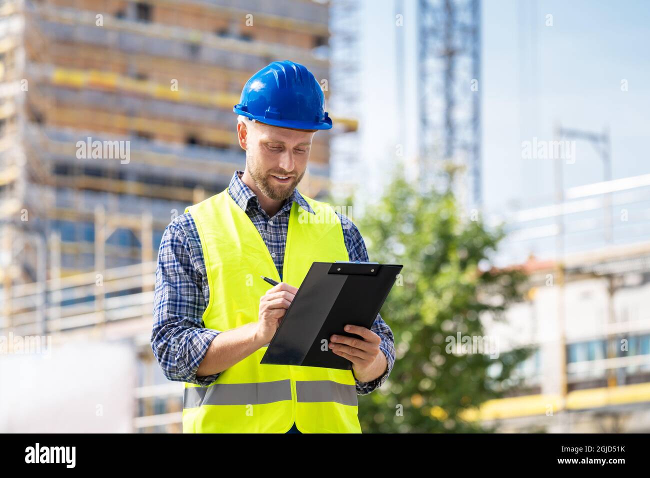 Inspector men planning hi-res stock photography and images - Alamy