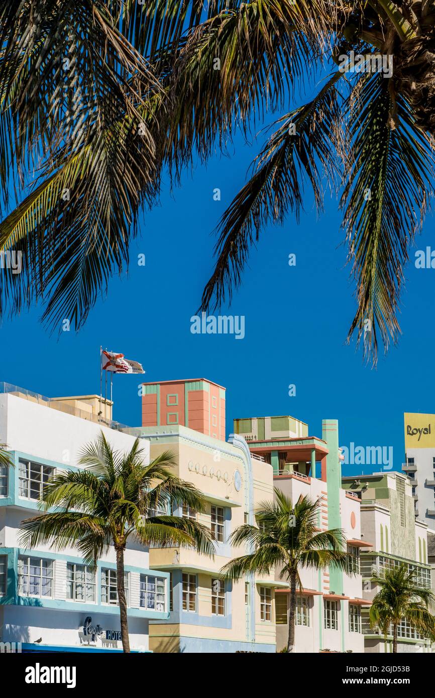 Art Deco architecture in South Beach, Miami, Florida Stock Photo - Alamy