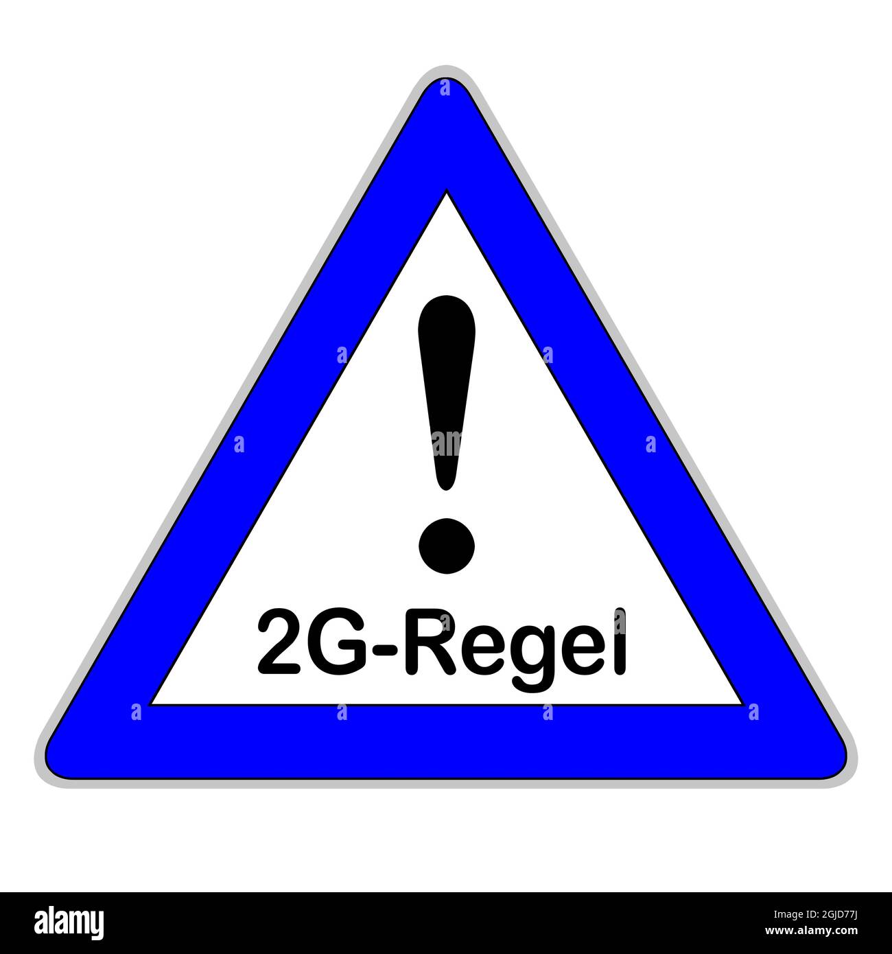 German Corona 2G- Rule and blue sign Stock Photo - Alamy