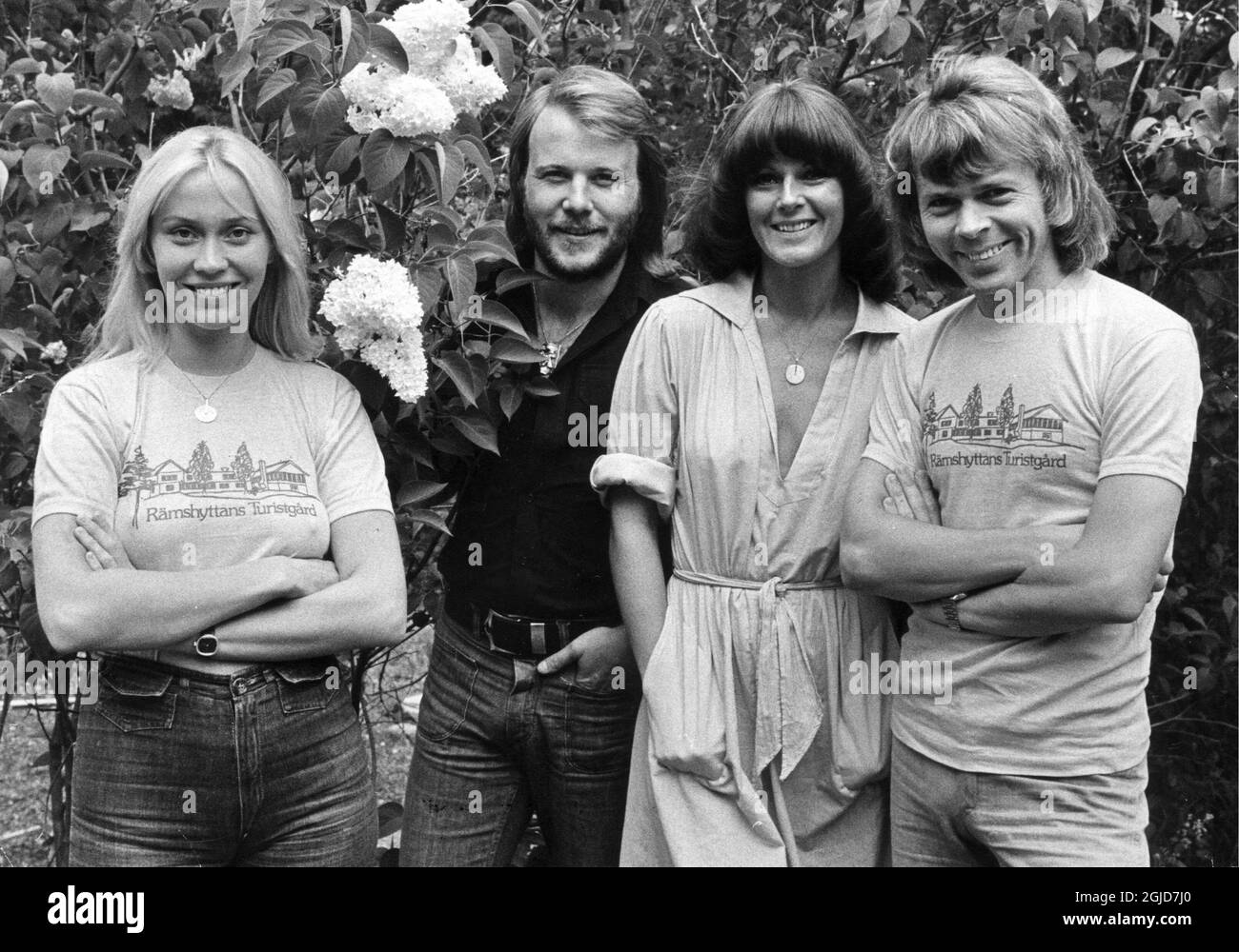 Members of the Swedish pop group Abba, From left: Agnetha Faltskog, Benny Andersson, Anni-Frid ...