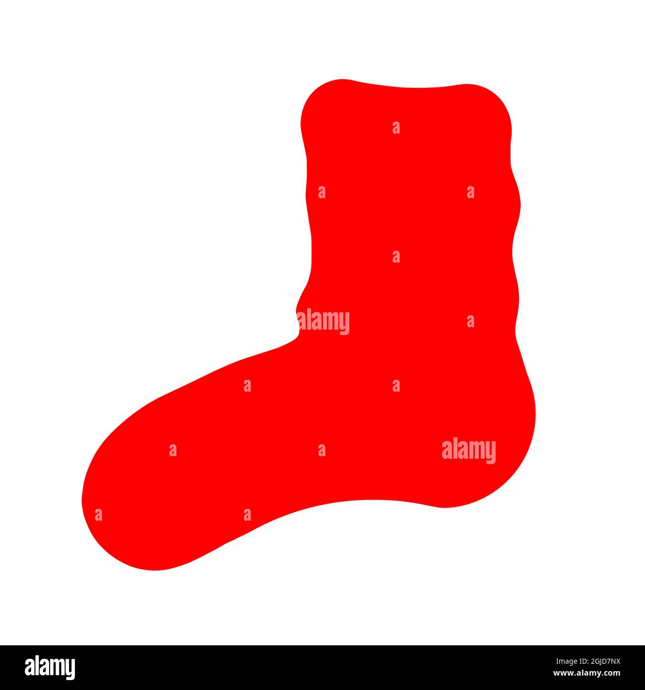Red sock isolated against white background Stock Photo - Alamy