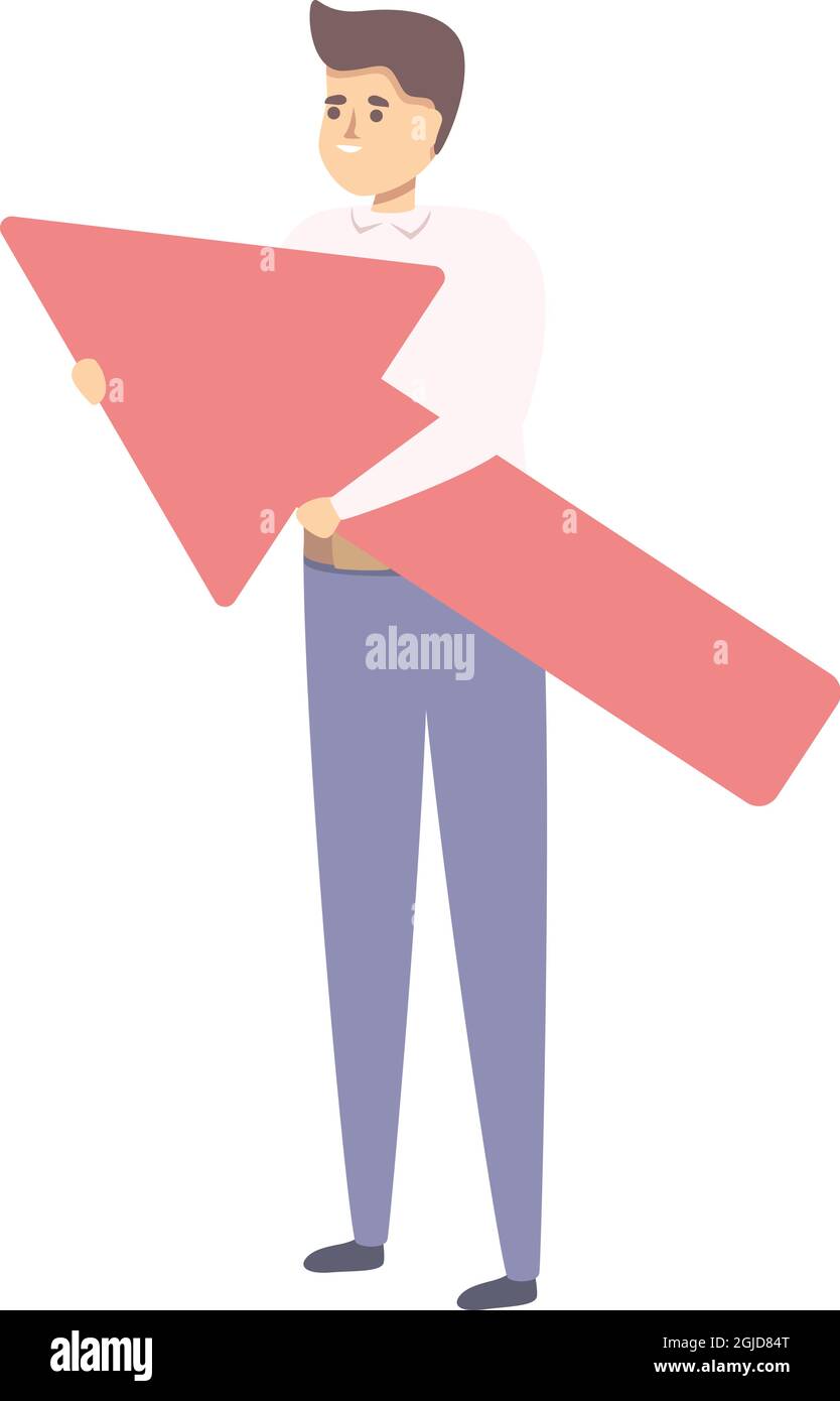 Realization arrow icon cartoon vector. Achievement goal. Success ...