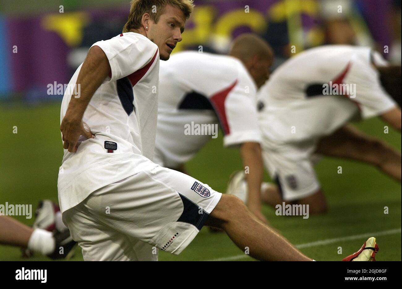 Englands david beckham training hi-res stock photography and images - Alamy