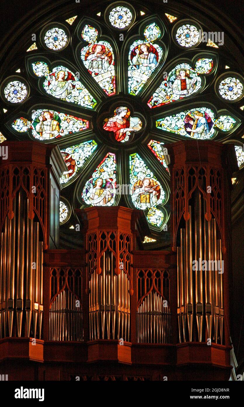 Stained Glass in Cathedral of St. John the Baptist, Savannah, Georgia ...